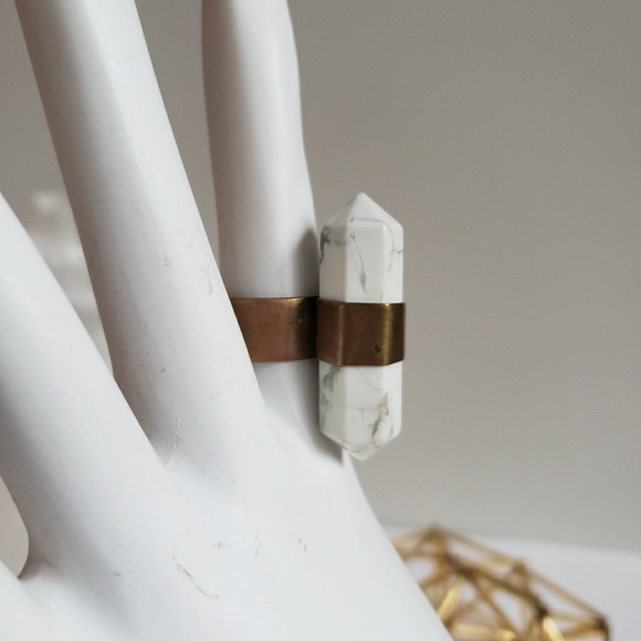 Madewell | Jewelry | Modern Marble Point Ring | Poshmark